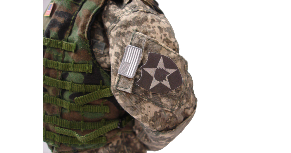 1:6 Scale ACU Army Combat Unform and Helmet Cover and Woodland Body ...