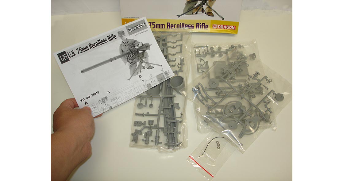 1:6 Scale U.S. 75mm Recoilless Rifle (Unassembled Model Kit), Veegostore