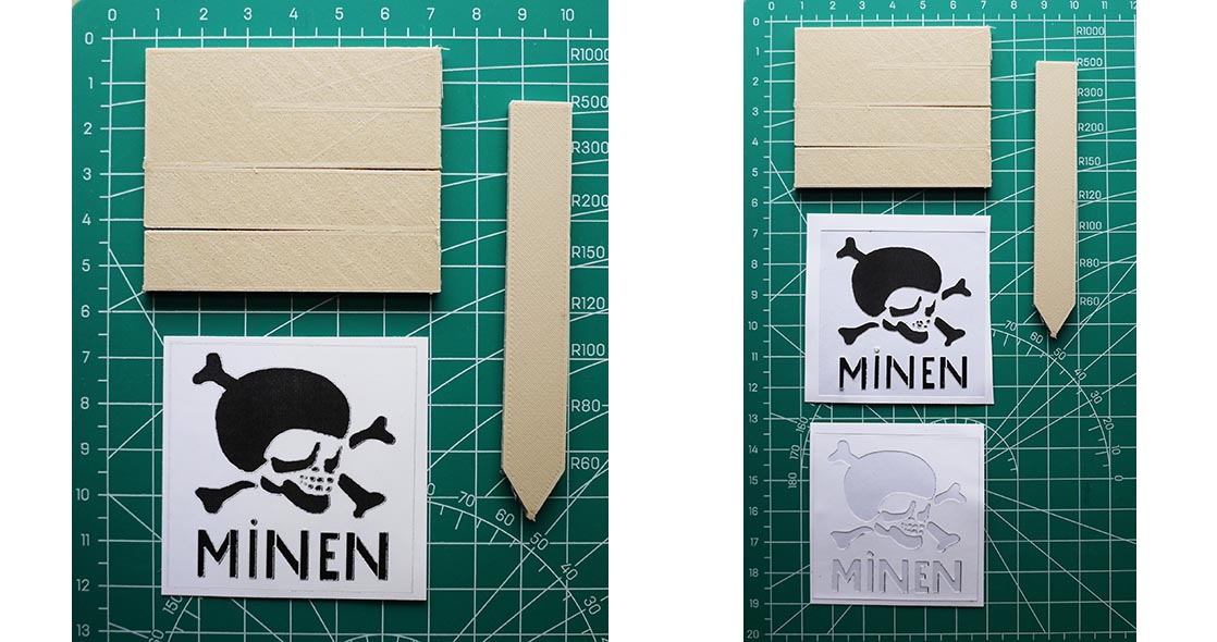 1:6 Scale German WWII ACHTUNG MINEN Warning Sign Ver.02, Veegostore