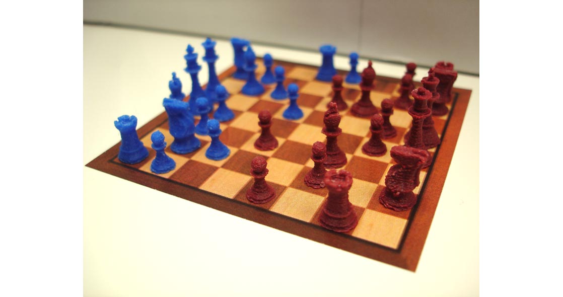 3D Printed 1:6 Chess Set (Blue & Red-Purple Chess), Veegostore