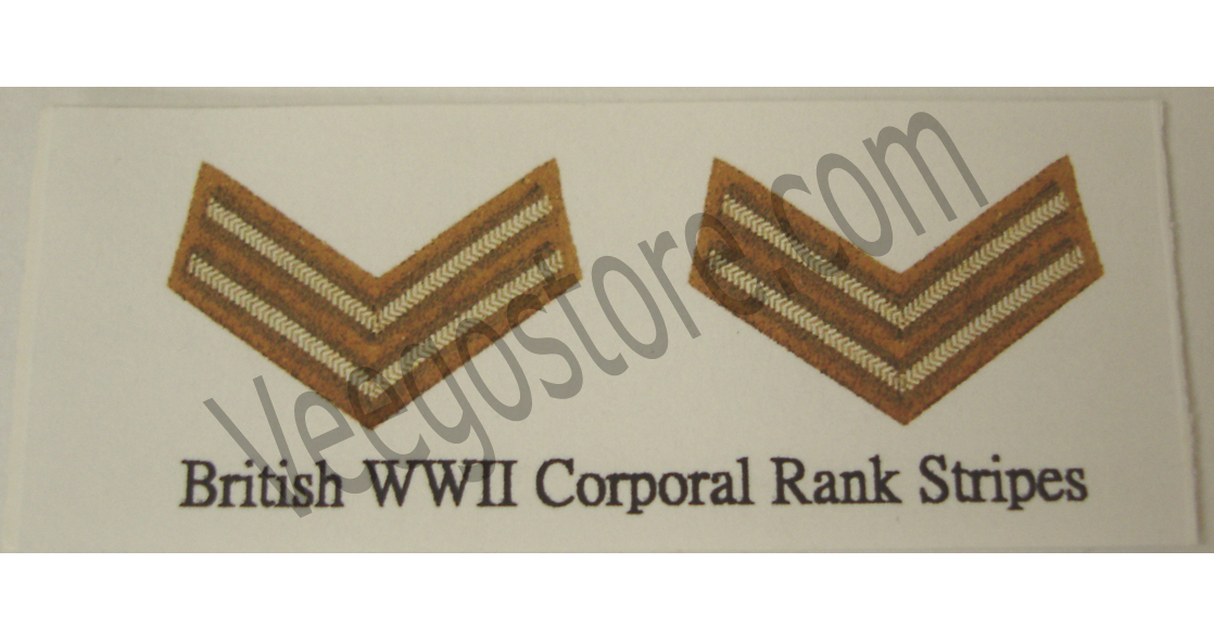 British WWII Corporal Rank Stripes, Veegostore