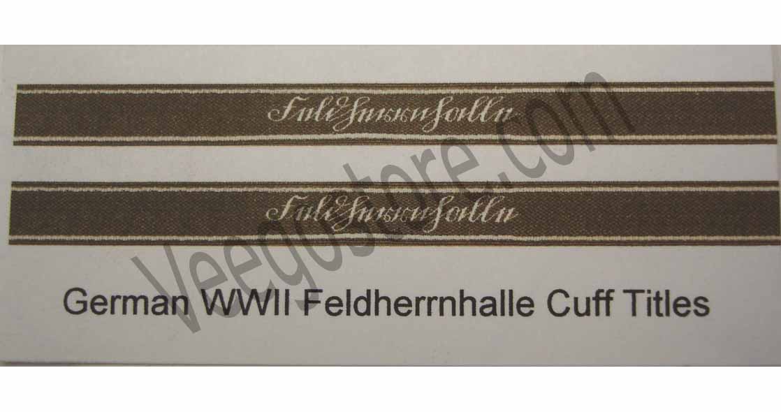 German WWII Feldherrnhalle Cuff Titles, Veegostore
