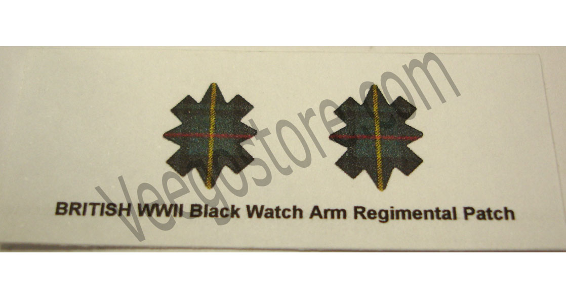 BRITISH WWII Black Watch Arm Regimental Patch, Veegostore