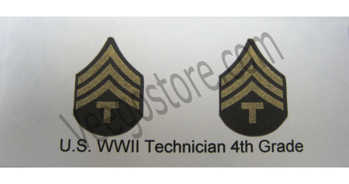 U.S. WWII Technician 4th Grade Patch, Veegostore