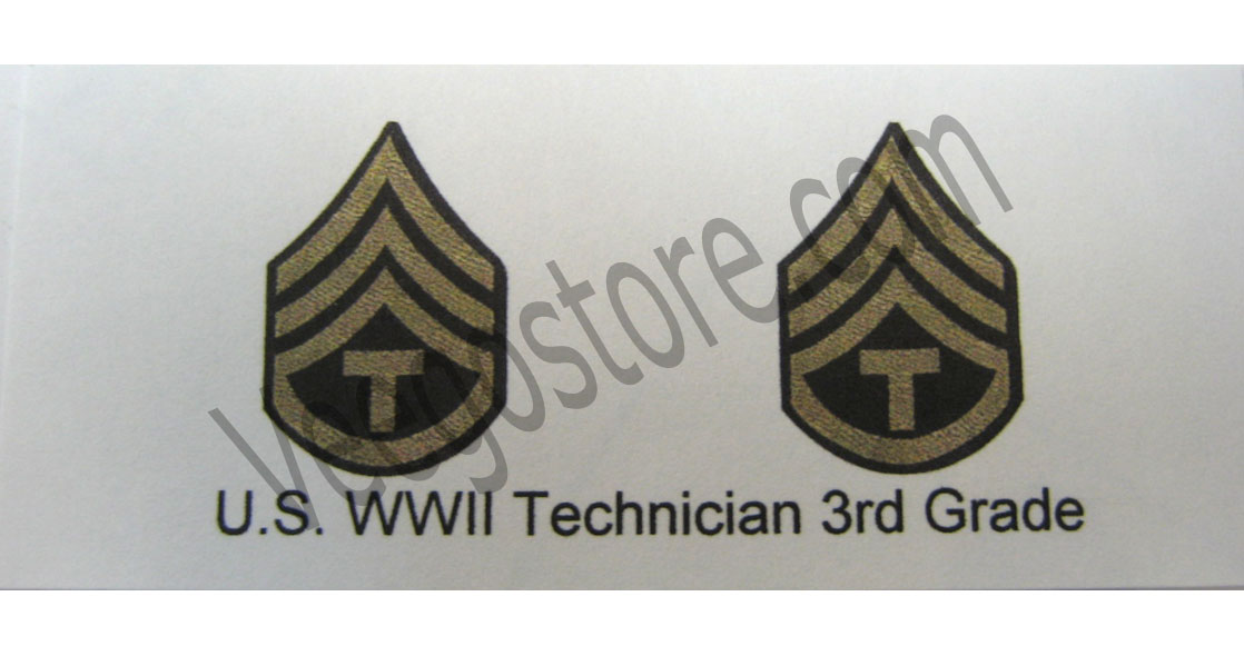 U.S. WWII Technician 3rd Grade Patch, Veegostore