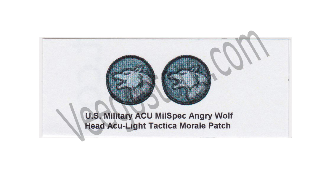 US Military ACU MilSpec Angry Wolf Head Acu-Light Tactica Morale Patch ...