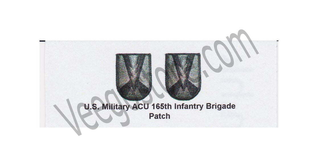 U.S. Military ACU 165th Infantry Brigade Patch, Veegostore