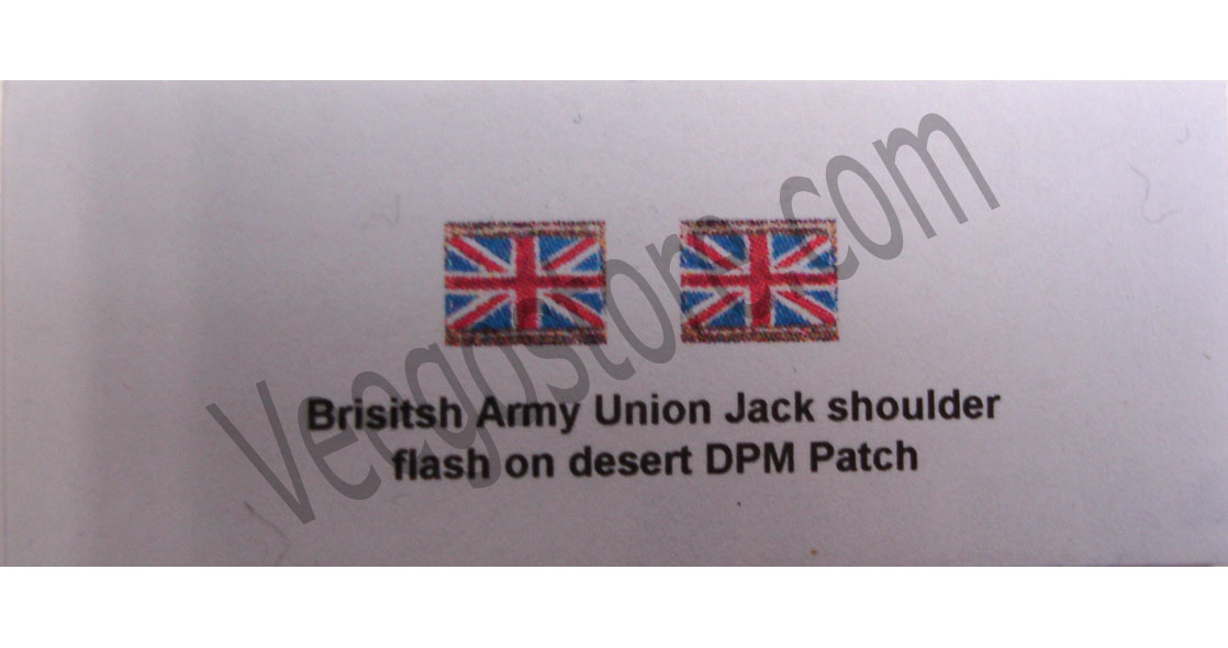 Brisitsh Army Union Jack Shoulder Flash On Desert DPM Patch, Veegostore