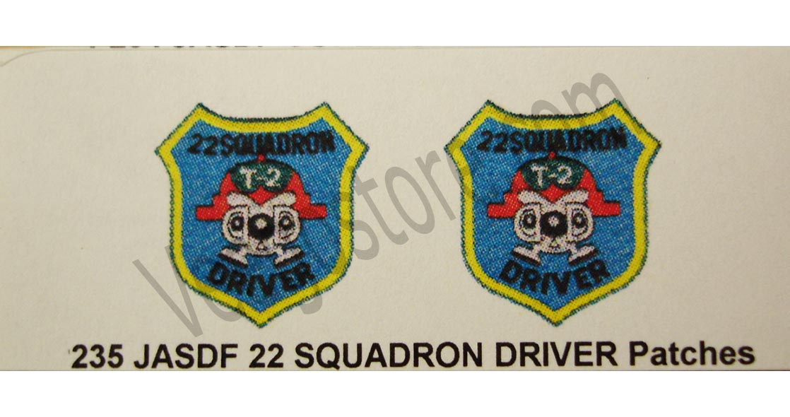 1:6 Scale Japan JASDF 22 SQUADRON DRIVER Patches, Veegostore