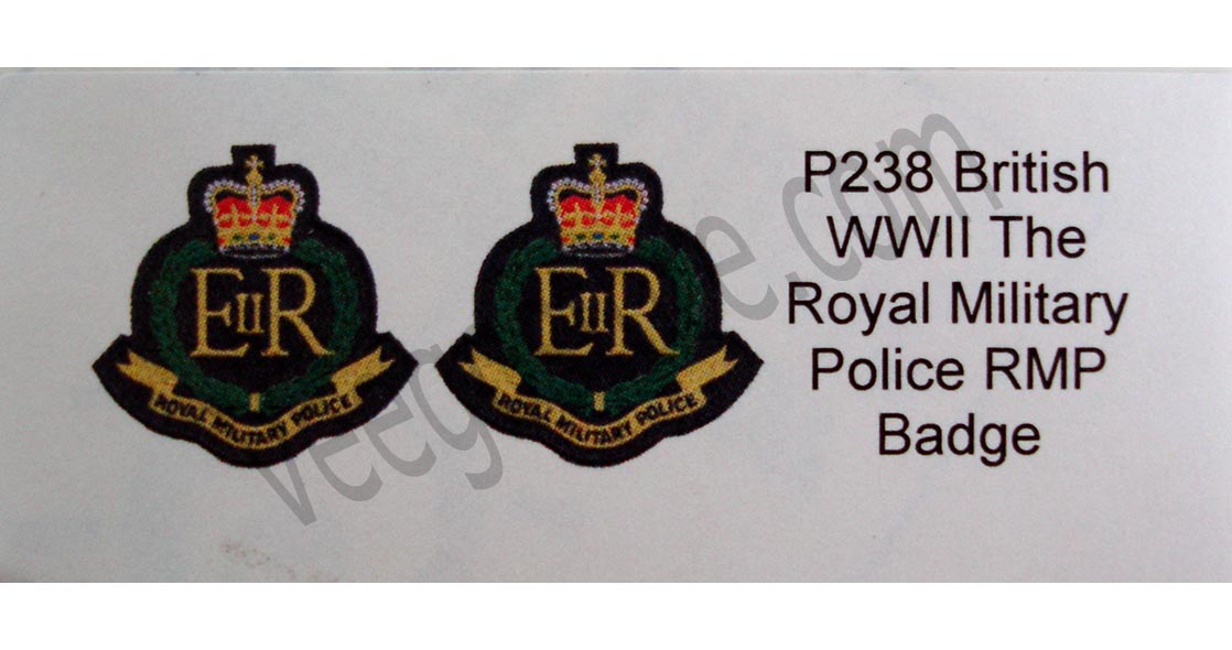 1:6 Scale British The Royal Military Police RMP Patch, Veegostore